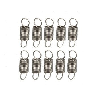 0.3x3x10mm Stainless Steel Small Dual Hook Tension Spring 10pcs - 0 ...