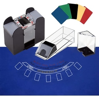 GSE™ Blackjack Game Set with Layout Felt, 6-Deck Automatic Card ...