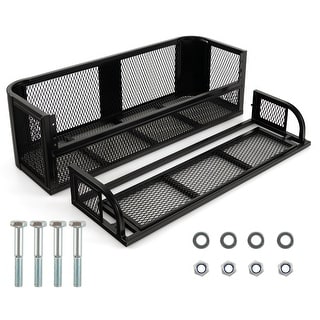 Costway ATV UTV Universal Rear Drop Basket Rack Steel Cargo Hunting ...