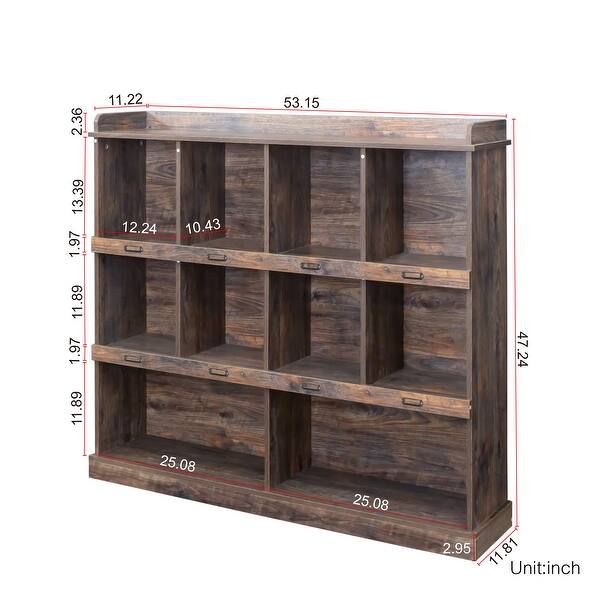 Multi-Function 10-Shelves Book Storage/Bookcase/Bookshelves - Bed Bath ...