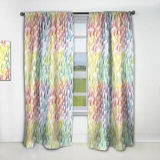 Designart 'Collection of Paint Splash Watercolor Drops' Modern Curtain ...