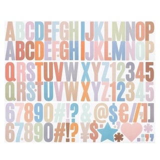 Alphabet Letters Numbers Stickers, Self Adhesive Large, Multi-Color ...