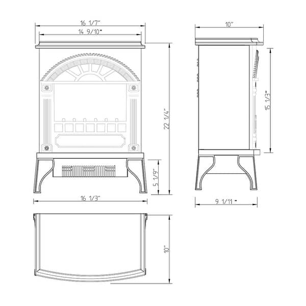 Gibson Living Apollo ElectricFireplace FreeStanding Space Heater Stove ...