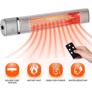 SURJUNY Electric Patio Heater, Indoor/Outdoor Wall-Mounted Patio Heater ...