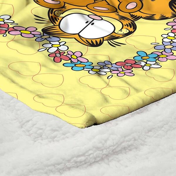 Nickelodeon Garfield Teddy Bear Silk Touch Sherpa Throw - Bed Bath ...