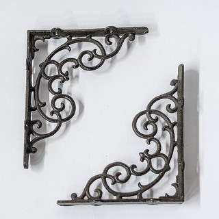Set Of 2 Scroll Work Cast Iron Shelf Bracket - Bed Bath & Beyond - 40299157