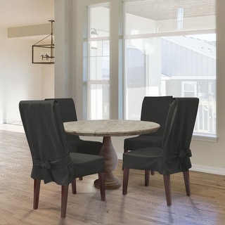 SureFit Farmhouse Basketweave Short Dining Chair Slipcover - Bed Bath ...