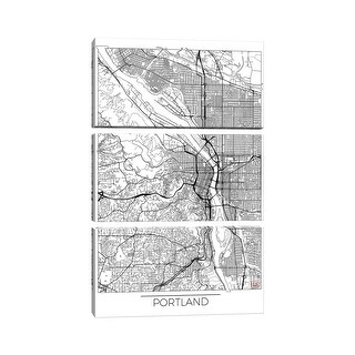 iCanvas "Portland Minimal Urban Blueprint Map" by Hubert Roguski 3 ...