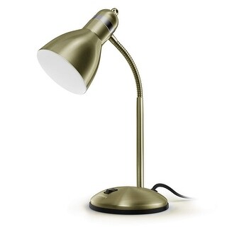 Metal Desk Lamp, Adjustable Goose Neck Table Lamp, Eye-Caring Study ...