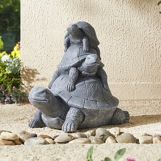 Glitzhome Oversized 15.75" H MgO Crawling Longevity Turtle Garden ...