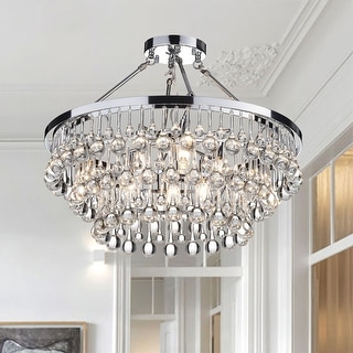 Arosa 9-light Chrome Semi Flush Mount - Bed Bath & Beyond - 16797160
