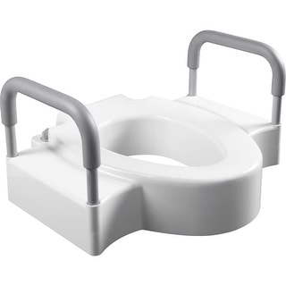 Bemis Independence Rise Elongated/Round White Plastic Toilet Riser ...