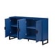 Storage Cabinet Sideboard Wooden Cabinet with Stunning Water Wave Door ...