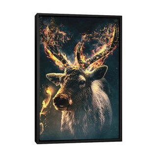 iCanvas "Fire Stag" by Adam Cousins Framed - Bed Bath & Beyond - 37144081