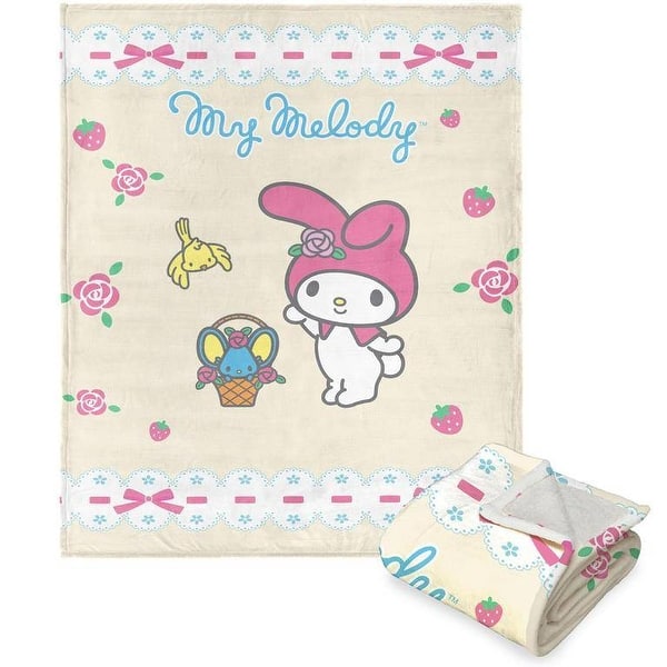 Sanrio My Melody Sweet Spring Silk Touch Sherpa Throw - Bed Bath ...
