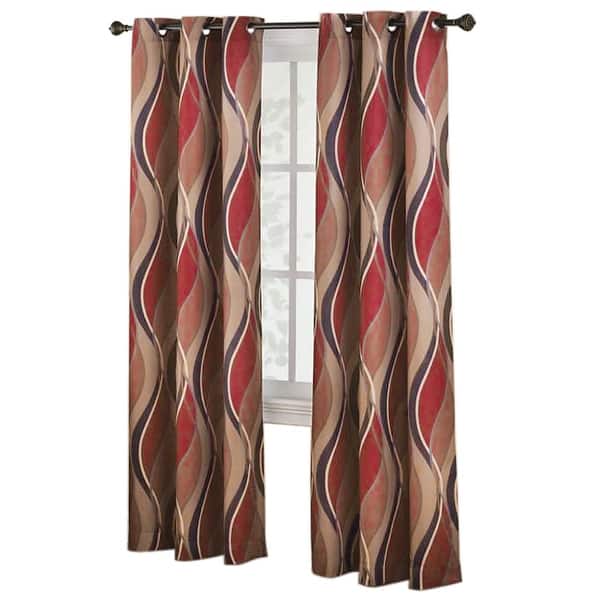 Intersect Wave Grommet Top Curtain Panel - Bed Bath & Beyond - 36898183