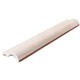 Jones 2x12 Crema Polished Ceramic Chair Rail Tile Trim - Bed Bath ...