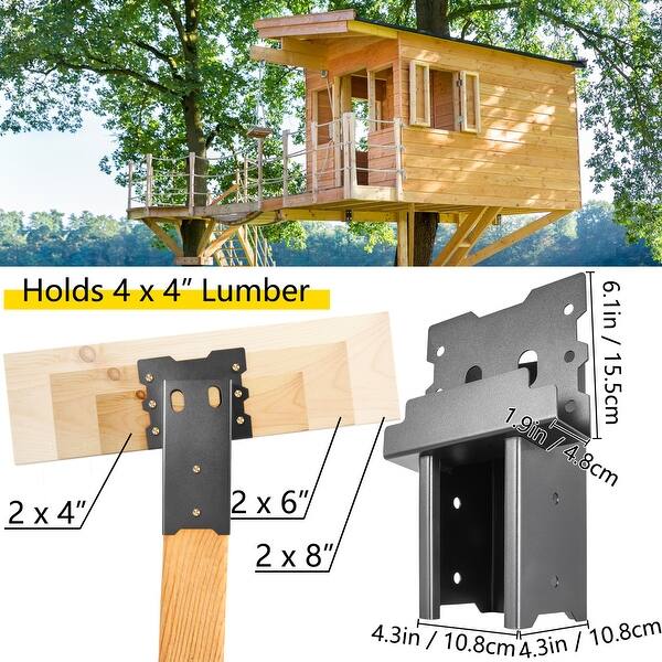 Deer Blind Brackets 4 x 4 Deer Stand Brackets Powder Coated Steel Tree ...