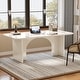 63-Inch Large Desk, Modern Executive Desk Home Office White Computer ...