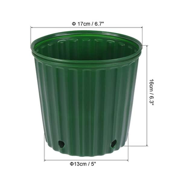 Plastic Plant Nursery Pots Flower Starting Planter Containers, 10Pcs ...