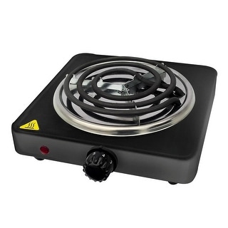 Bene Casa single coil electric burner in black, fast heating single ...