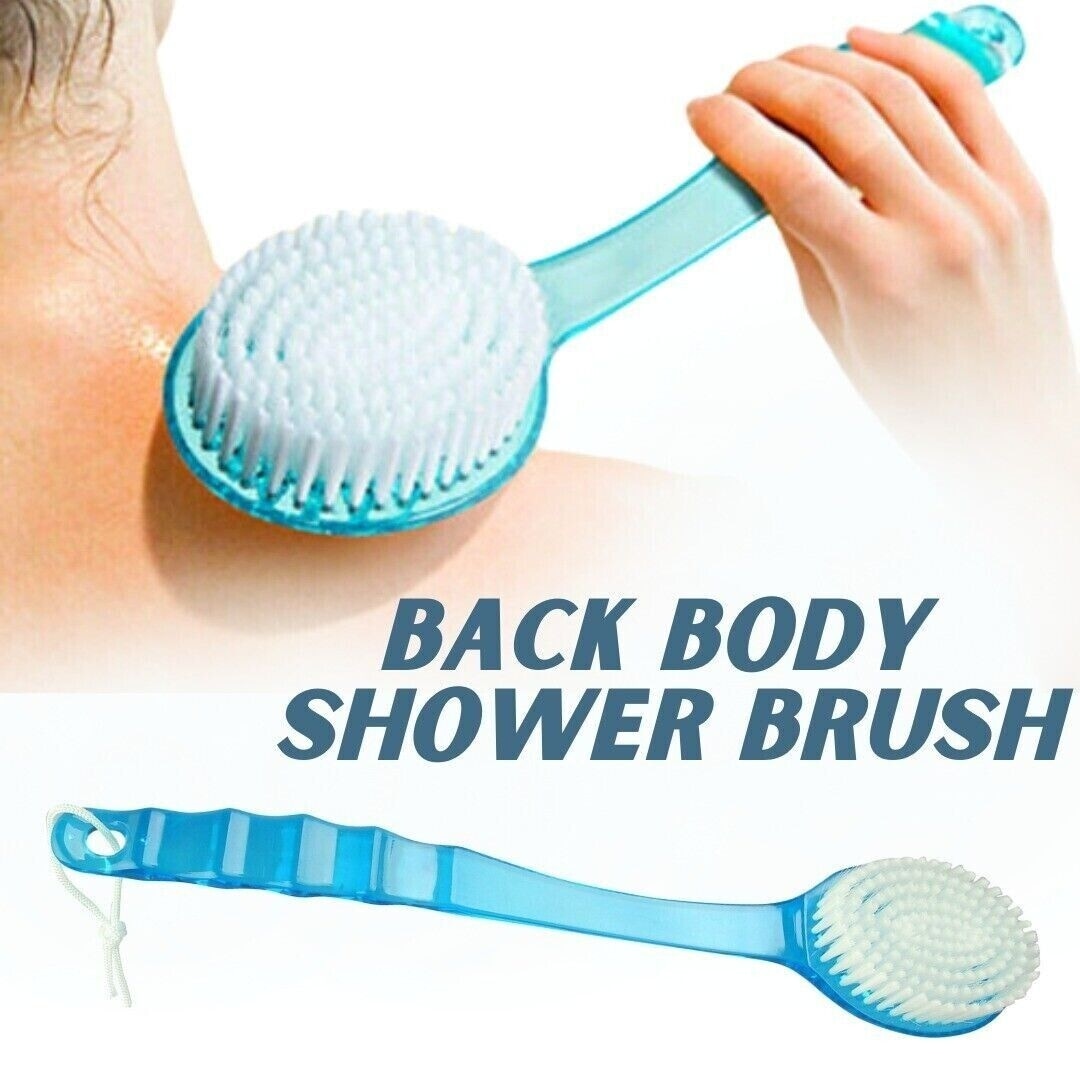 Long Handle Exfoliating Shower Brush Soft Spa Bath Scrubber