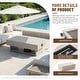 Outdoor Aluminum Patio Modern Conversation Sofa Set with Fire Pit Table ...