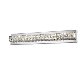 LED Crystal Wall Sconce with Chrome Metal Frame - Bed Bath & Beyond ...