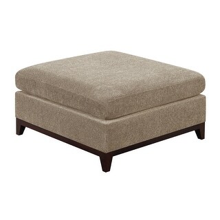 Fabric Cocktail Ottoman with Chamfered Feet, Gray - Bed Bath & Beyond ...