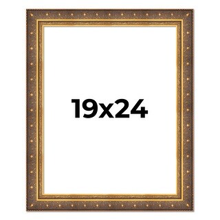 19x24 Frame Vintage Gold Solid Wood Picture Frame | 2.5 Inch Moulding ...