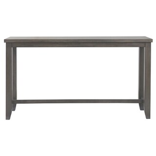 Distressed Rectangular Narrow Wooden Dining Table - 65.5" - Gray - Bed ...