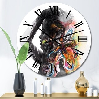 Designart 'Portrait Of African American Woman Multiexposure' Glam wall ...