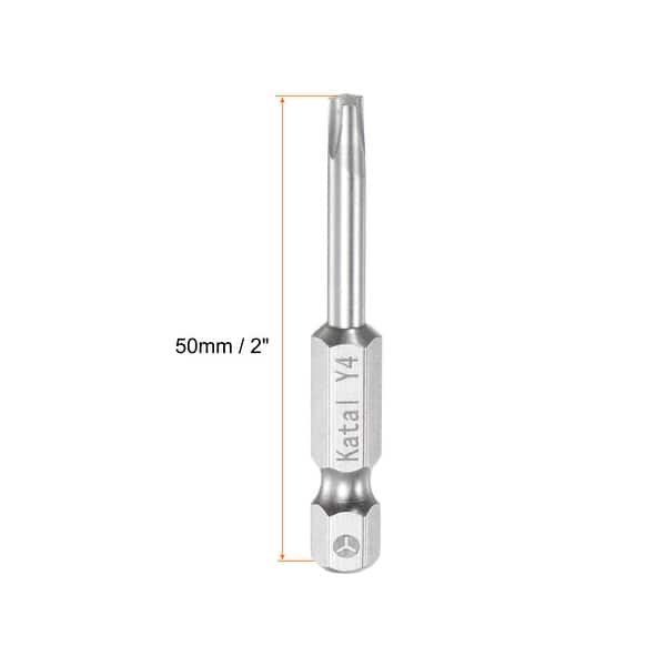 Y4 Magnetic Tri-point Y Type Screwdriver Bit 1/4" Hex Shank 2" Length ...