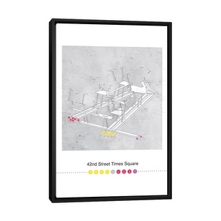 iCanvas "42nd Street Times Square Station 3D Map Poster" by Project ...