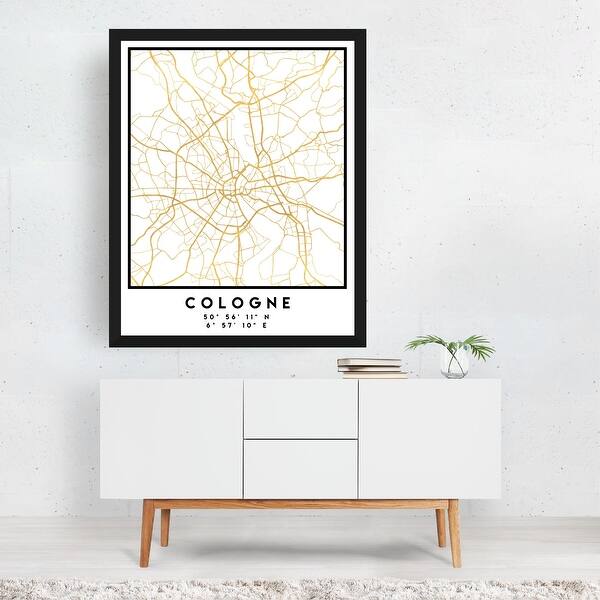Cologne Germany Cologne Street Map Maps Minimal Art Print/Poster - Bed ...