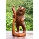 12" Wooden Hand Carved Standing Bear Statue Handcrafted Handmade ...