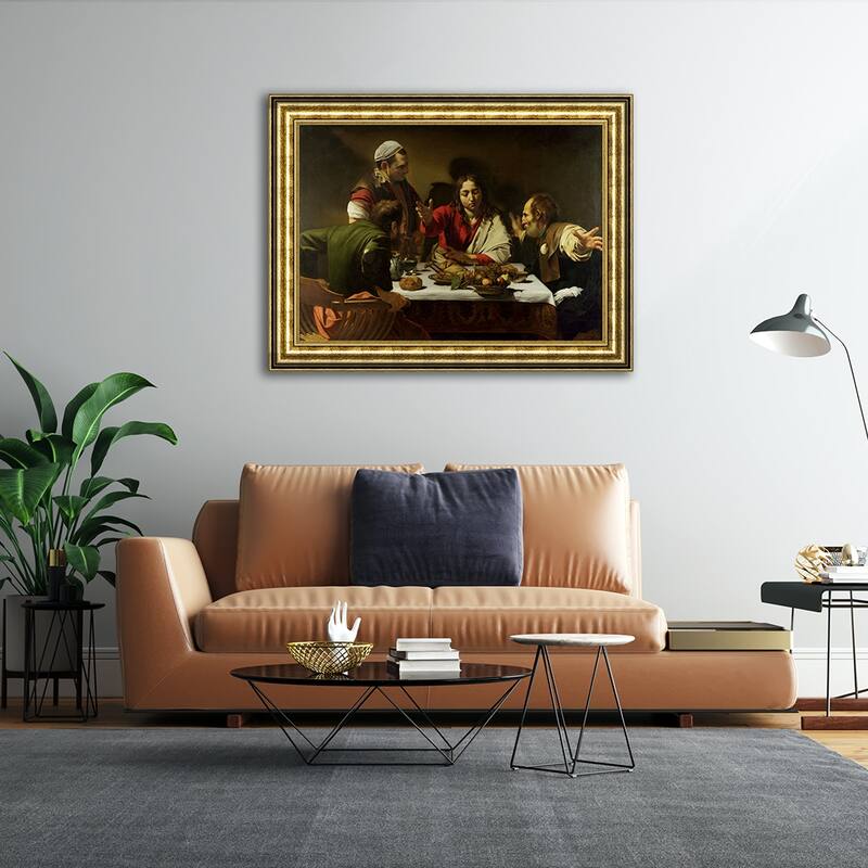 Supper at Emmaus by Caravaggio Giclee Print Oil Painting Gold Frame ...