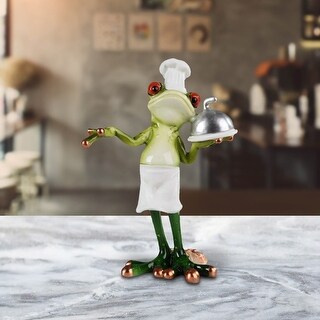 ICE ARMOR 6"H Frog Chef Statue Funny Animal Figurine - Bed Bath ...