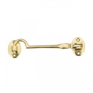 Solid Brass Cabin Eyelet Latches 4" L Heavy Swivel Pivot Style Hooks ...