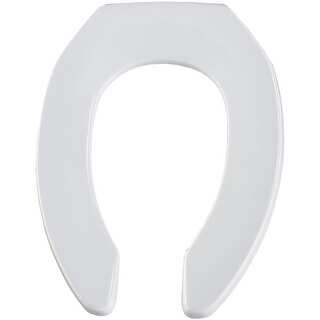 Bemis Elongated Commercial Plastic Open Front Toilet Seat Less Cover ...