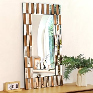 Extra Large Rectangle Beveled Edge Accent Glass Wall Mirror - Bed Bath ...