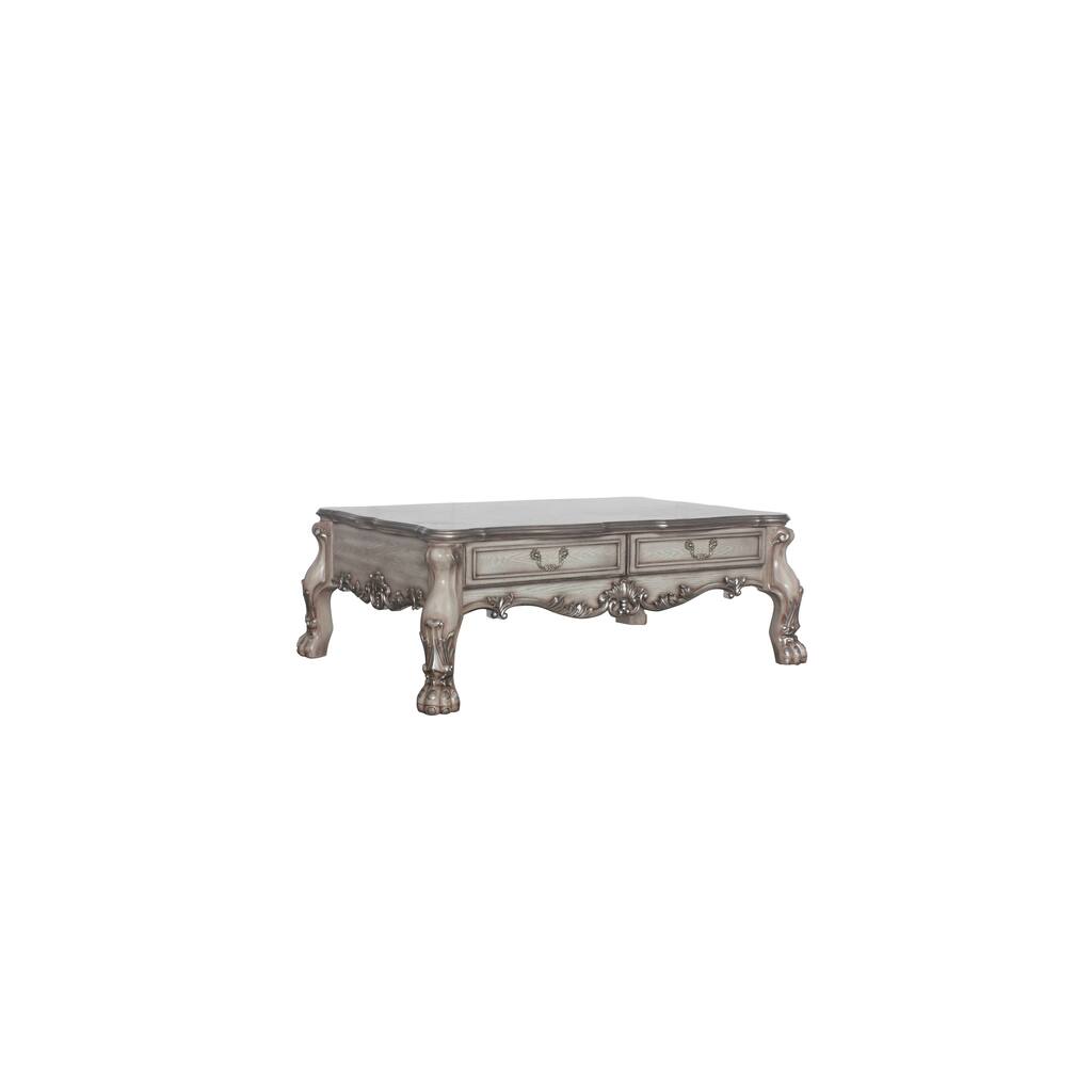 ACME Dresden Coffee Table in Vintage Bone White - Overstock - 30876331