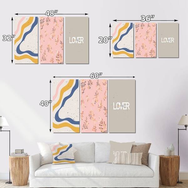 Designart 'Minimal Vintage Design In Retro Colors II' Traditional Art ...