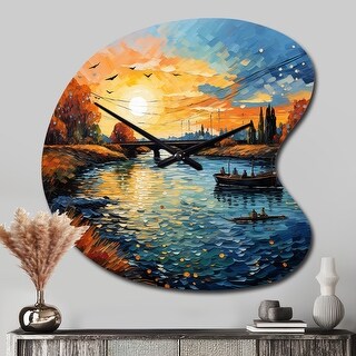 Designart - Vangogh The Bridge At Arles II - Vangogh Large Wall Clock ...