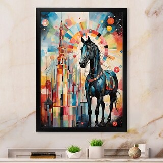 Designart "Carousel Carousel Of Color" Carousel Framed Canvas Prints ...
