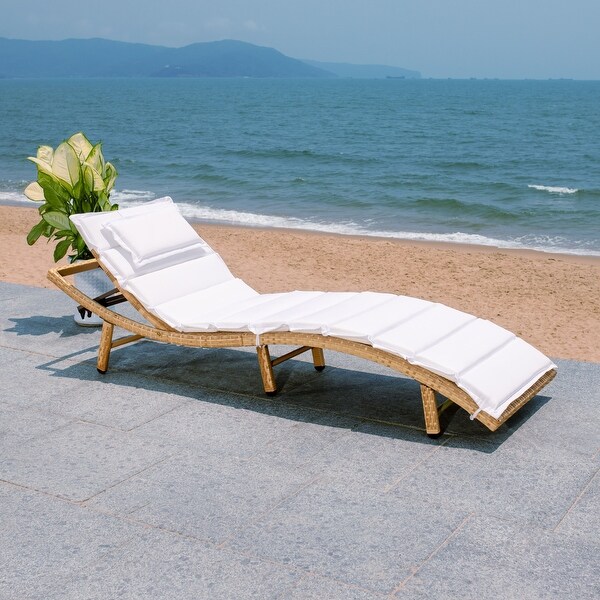 SAFAVIEH Outdoor Colley Chaise Sun Lounger. 79 W x 25 L x 14 H On Sale Bed Bath Beyond 34151490