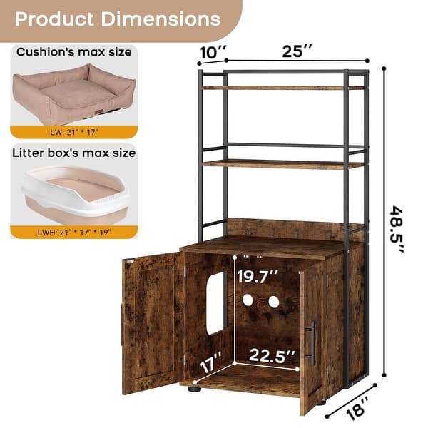 Cat Litter Box Enclosure with Shelf Storage - Bed Bath & Beyond - 39929909