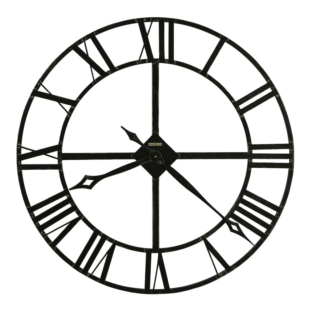 Howard Miller Lacy Charcoal-finish Wrought Iron Oversized Wall Clock ...