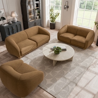Furniture of America Lester 3-Piece Contemporary OEKO-TEX Fabric Sofa ...