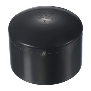 2" UPVC Pipe End Cap Fitting, Plug Socket Adapter Smooth Finish - Black ...